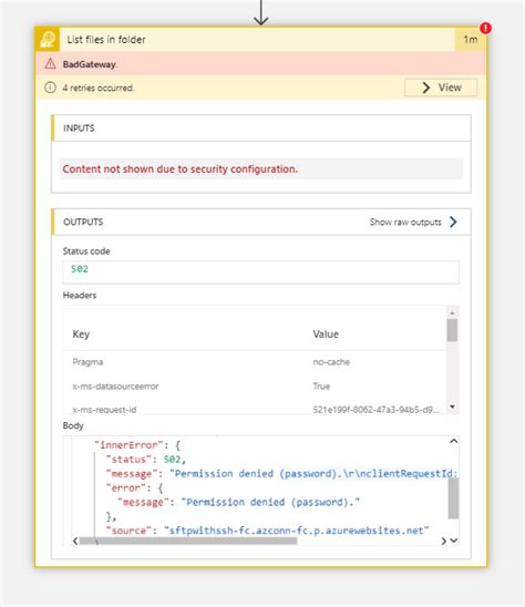 Azure Logic App Sftp Ssh Connection Failure Stack Overflow