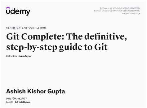 Ashish Kishor Gupta On Linkedin Udemy Jasontaylor Git Github