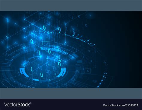 Abstract Circle Technology Concept Circuit Board Vector Image