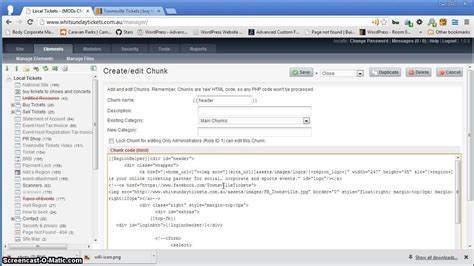 Edit Header MODx YouTube