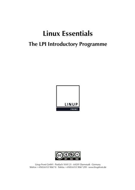 linux essentials manual daniel udocz