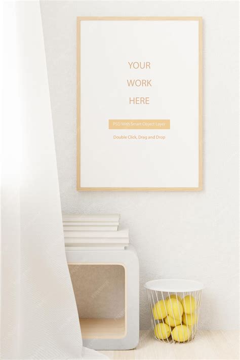 디자인을위한 모형 빈 사진 프레임 프리미엄 Psd 파일