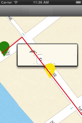 Iphone Mapkit Route Over Custom Pin Callout Stack Overflow