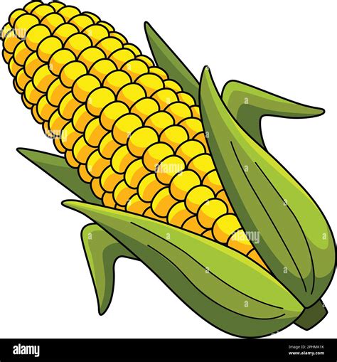 Illustration De Couleur Clipart De Dessin Animé De Maïs Image Vectorielle Stock Alamy