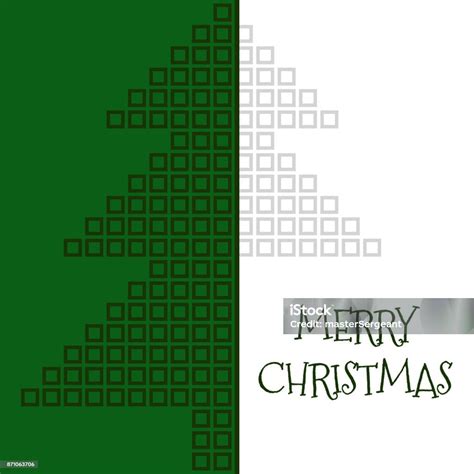 평방 모자이크 크리스마스 트리 메리 그린 크리스마스 인사말 카드 12월에 대한 스톡 벡터 아트 및 기타 이미지 12월 12