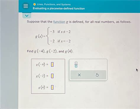 Solved Lines Functions And Systemsevaluating A