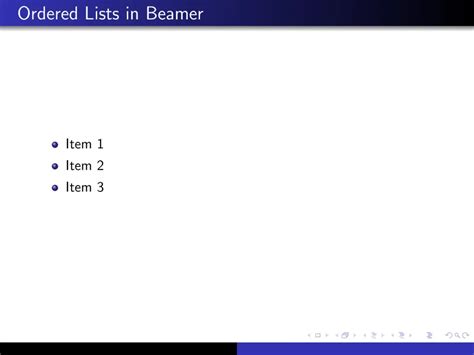 Lists In Beamer Complete Guide Latex Beamer