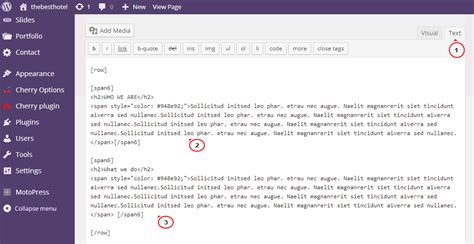 Wordpress How To Use Grid Columns Shortcodes Based On Cherry