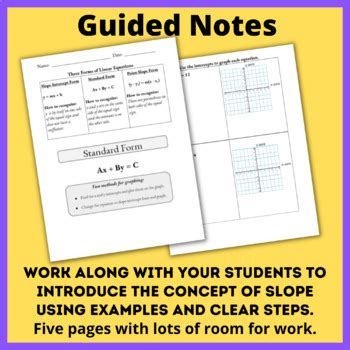 Standard Form Of Linear Equations Graph Using Intercepts And Slope Intercept