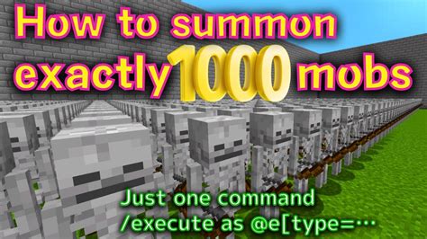 How To Summon Exactly 1000 Mobs At Once In One Command JAVA Bedrock