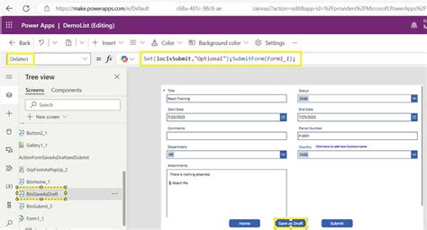 Save As Draft And Submit With Required Optional Functionality And By