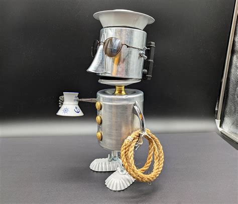 Found Object Sailor Robot Sculpture Nautical Assemblage Art Etsy