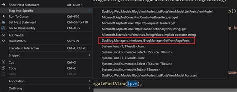 Debugger Tip Step Into A Specific Method