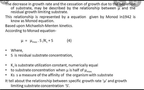 Importance Of Monod Equation In Microbial Growth Kinetics