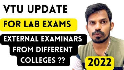 Vtu Update Vtu Lab Exams External Examinars From Outside The Colleges Youtube