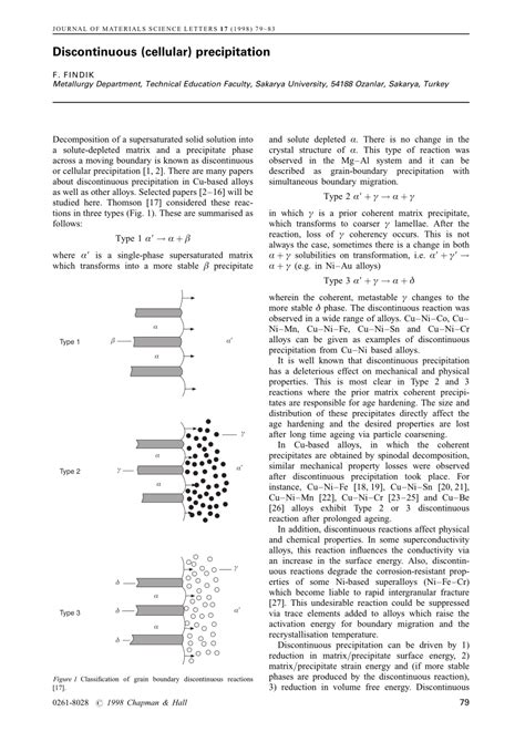 Pdf Discontinuous Cellular Precipitation
