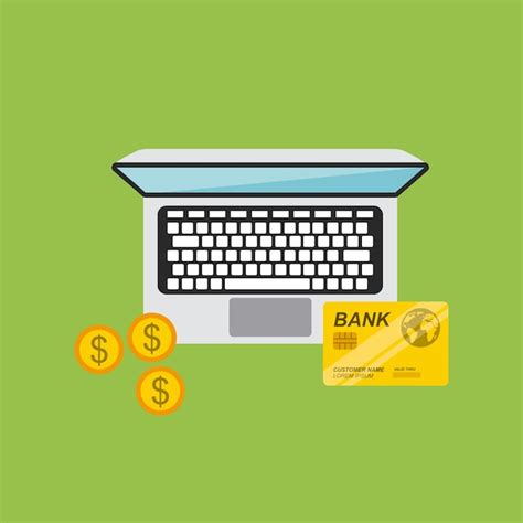 Premium Vector Laptop Computer And Credit Card Icon