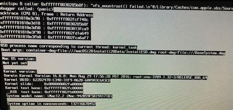 Startup Finally Reinstalled Macos Sierra But Now I Get A Kernel Panic Ask Different