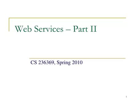 Ppt Web Services Part Ii Powerpoint Presentation Free Download