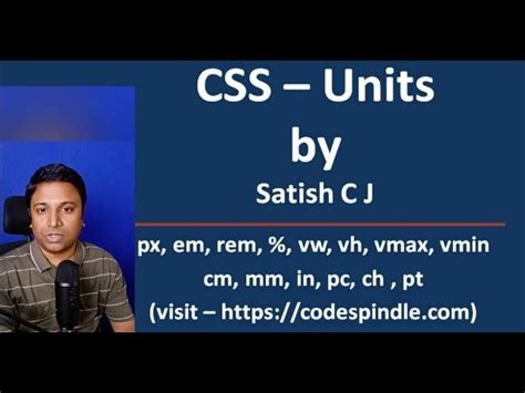 Free Video Css Units Fixed And Relative Length Measurements Demo From Satish C J Class