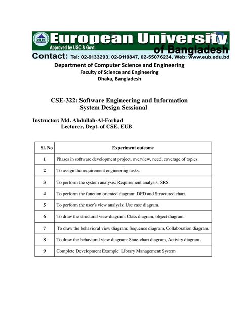 CSE CSE Department Of Computer Science And Engineering Faculty Of Science And
