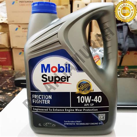 Jual Oli Mobil Super Mobil 1 One 10w 40 Api Sp Oli Mesin Galon 4 Liter 100 Asli Shopee