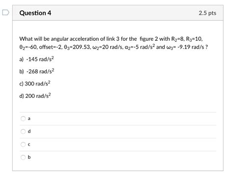 Solved 03 B 4 Y A à х Link 3 A 02 Offset Ꮎ 04 90° Link 2