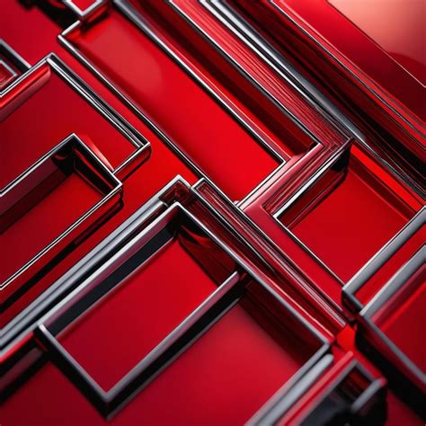 Premium AI Image Red Rectangle Shaped Abstract Background