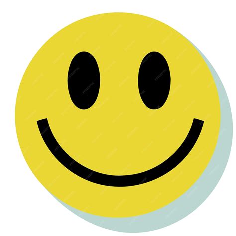 Icono De Cara Amarilla Sonriendo Feliz Vector Premium