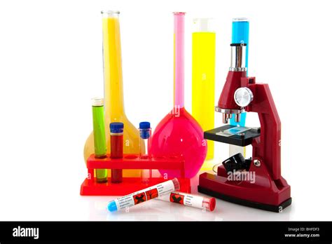 With Microscope Testing In The Laboratory Stock Photo Alamy