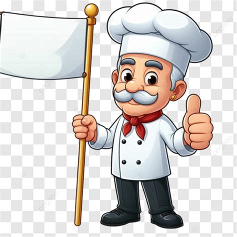 3차원 만화 혼자서 젓는 길쭉한 보트 요리사 와 A 콧수염 보유 백기 백기를 들고 콧수염을 가진 만화 재미있는 요리사 3차원 만화 Png 일러스트 및 이미지 에 대한