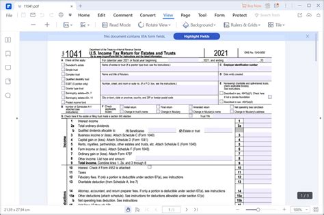 Guide For How To Fill In Irs Form 1041