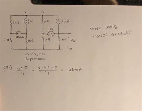 Solved Solve Using Nodal Analysis Supernode Chegg