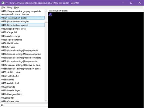 Kh Texteditor Not Displaying Icons Correctly Issue Openkh Openkh Github