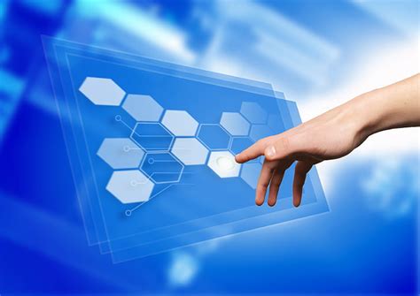 Royalty Free Photo Right Human Hand Touching Monitor PickPik