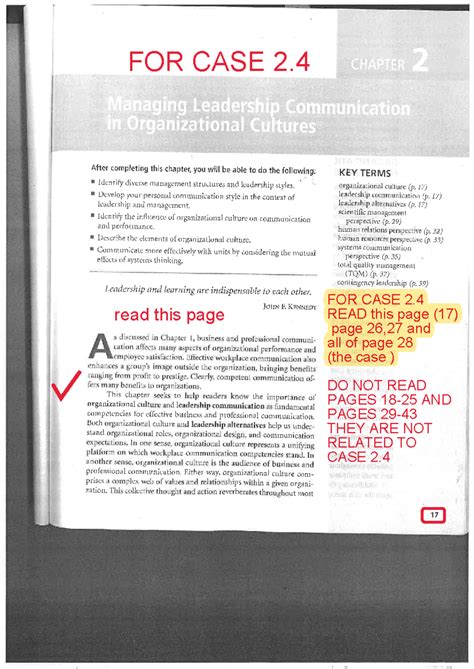 Chapter 2 Case 2 Read This Page FOR CASE 2 FOR CASE 2 READ This Page 17 Page 26 27 And All