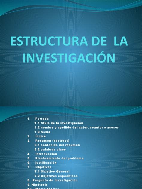 1 Estructura De Tesis Pdf