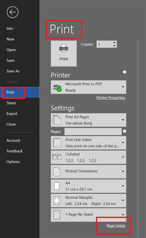 Word Header Does Not Print Correctly