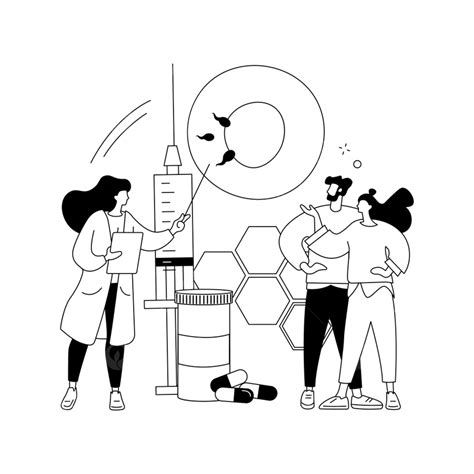 Assisted Reproductive Technology Abstract Concept Vector Illustration Line Dna Egg Png And