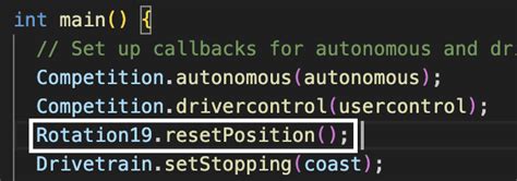 Rotation Sensor Reset Function No Being Called Programming Support Vex Forum