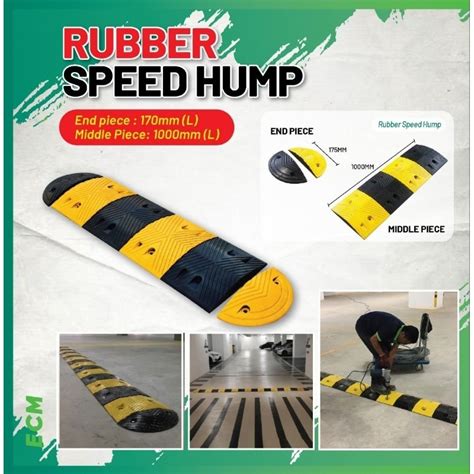 Ready Stock Quality Economy Rubber Speed Hump 1metre Rubber Bump Speed Breaker Bonggol