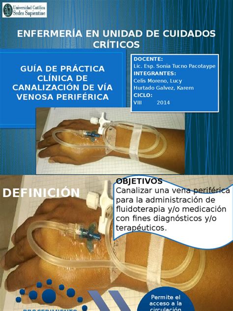 Canalización De Vía Venosa Periférica Pdf Terapia Intravenosa