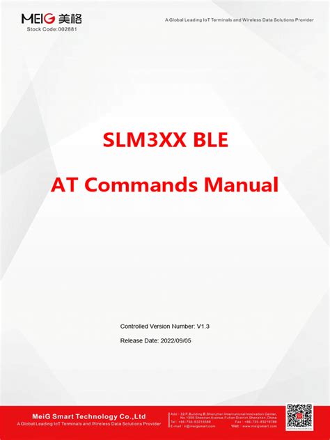 Ble At Commands Manual V13 Pdf Bluetooth Telecommunications