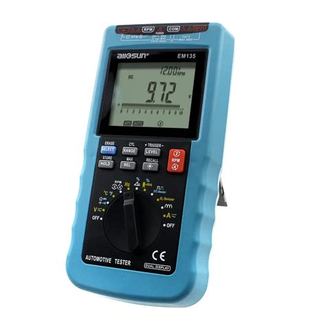 all sun EM135 Modern Digital Automotive Multimeter 20A ACA/DCA Max ...