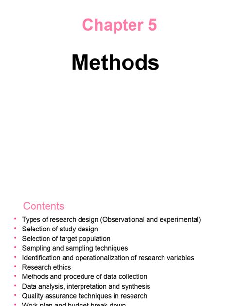 6 Methods Pdf Sampling Statistics Methodology