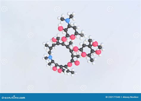 Azithromycin Molecular Structure Isolated On White Royalty Free
