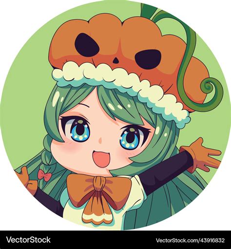 Cute Chibi Anime Royalty Free Vector Image Vectorstock