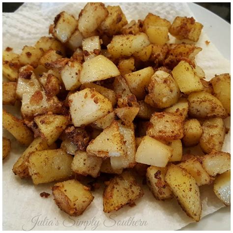 Southern Pan Fried Potatoes Recipe Julias Simply Southern