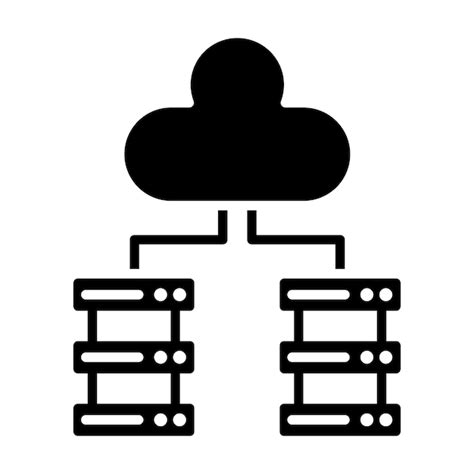 Premium Vector Big Data Glyph Solid Black Illustration