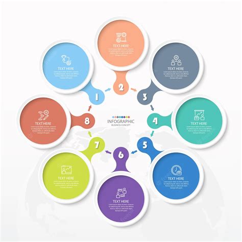 Premium Vector Basic Circle Infographic Template With 8 Steps Process Or Options